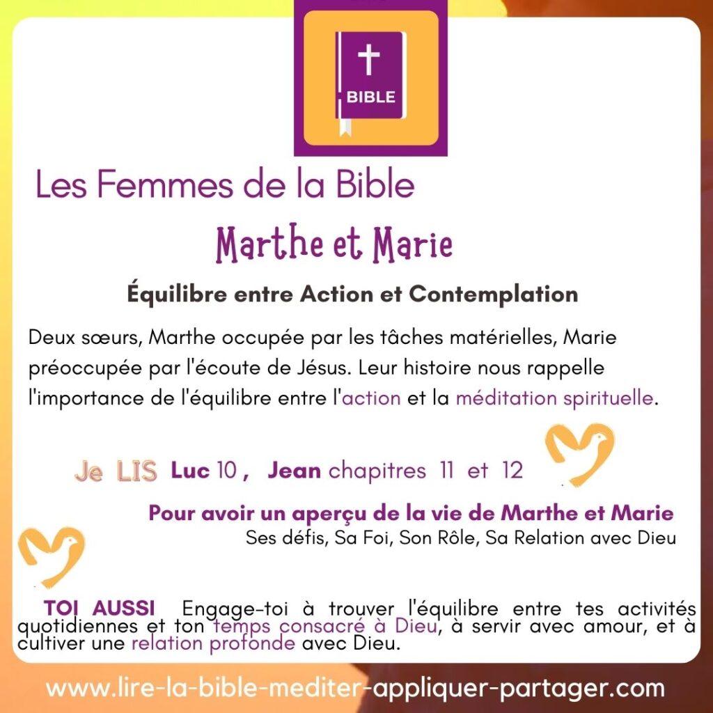 Marthe et Marie : Équilibre entre Action et Contemplation - Lire la ...